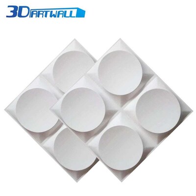 White 3D Wall Panels Modern Wall Decor Moon Surface Design 1