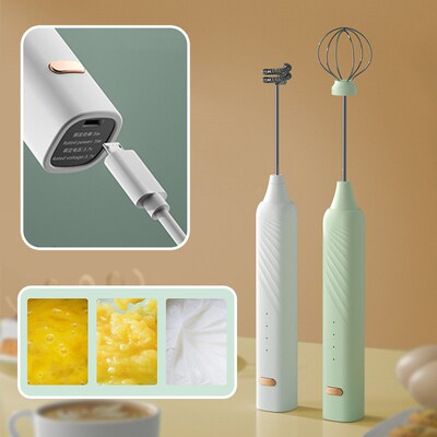 Rechargeable Handheld Foamer High Egg Speed Electric Milk Fr