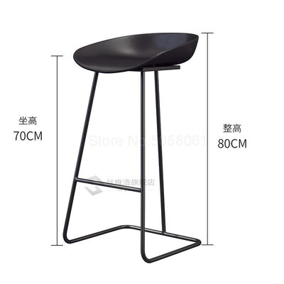 Nordic bar stool wrought iron creative simple bar chair cafe