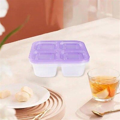 Lunch Container For School 4-Compartment Box Reusable