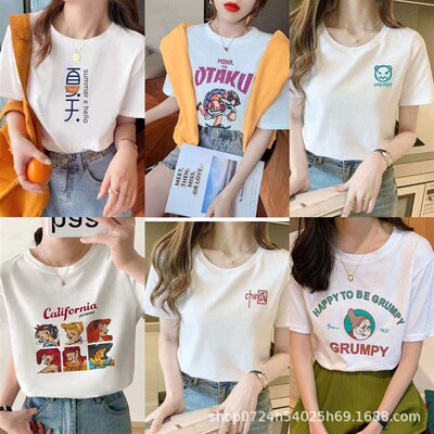 ummer New Women Cotton hort-leeved T-hirt In imple Round Ne