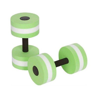 2PCS Aquatic Exercise Dumbells EVA Water Barbells Hand Bar