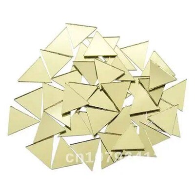 50PCS/pack Triangle Shape Mini Glass Mirror Mosaic Tiles