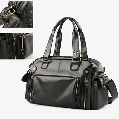 Mens Soft Leather Briefcase For Laptop Tote Bags Business S