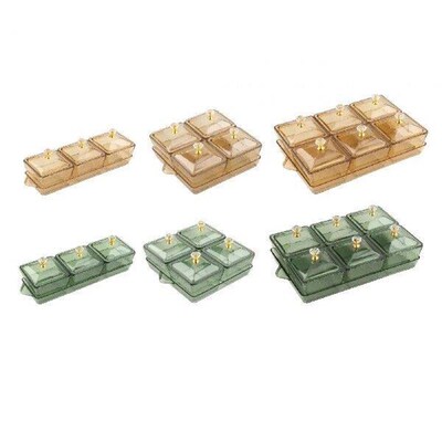 Divided Serving Dishes Food Storage Container Box Portable