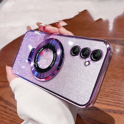 Gradient Glitter Stand Case For  Galaxy S24 S23 S22 S21 FE P