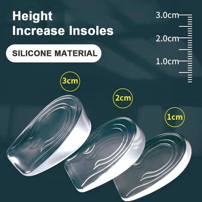 Silicone Gel Height Increase Insole Heel Lifting Inserts Sho