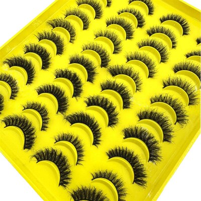 New 20pairs natural long Mix Styles mink false eyelashes fak