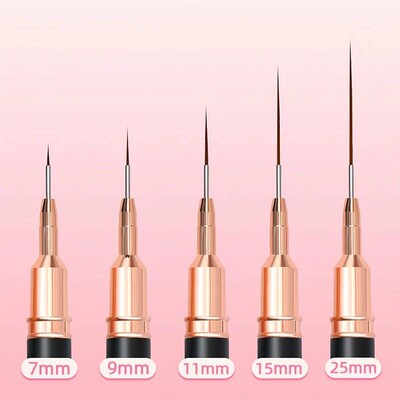 5pcs Professional Nail Art Liners Striping Brushes Tool Ultr