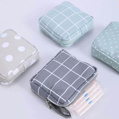 Women Sanitary Napkin Tampon Storage Bag Cute Sanitary Pad