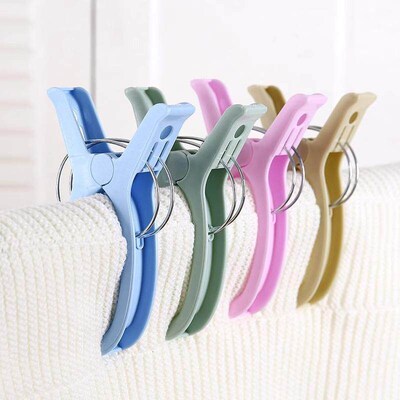 Large plastic clips for drying quilts, wind-resistant fixato