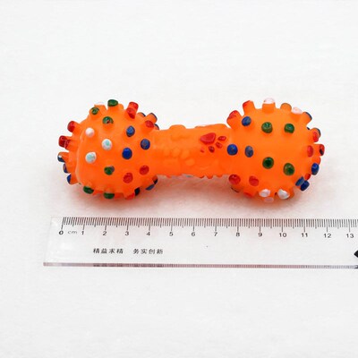 1pcs Pet Dog Cat Puppy Sound Polka Dot Squeaky Toy Rubber Du