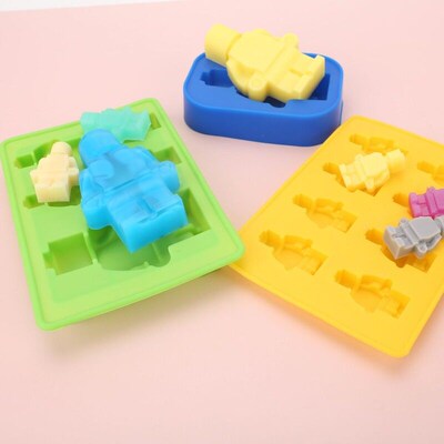 Block ice lattice mould robot chocolate robot cake mould bak
