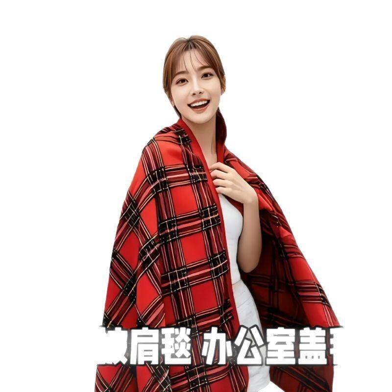 工厂好物颈肩保暖披肩秋冬护颈加绒加厚斗篷披风办公室午睡多功能