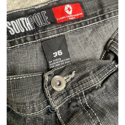 Gothic Fahion New Black Solid Color Wahed Old Caual Jean Men