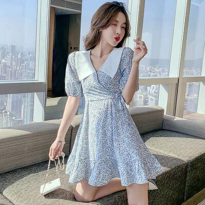 Summer New Dress Womens French Sweet Girls Platycodon Gran