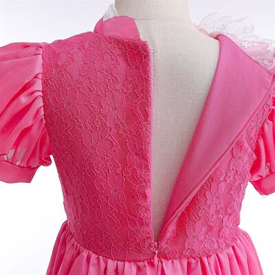 Girl Peach Cosplay Dress Movie Pink Rosaline Ball Gows for P