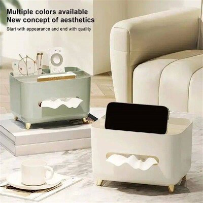 Multifunctional Tissue Box Living Room Tissue Case Desktop