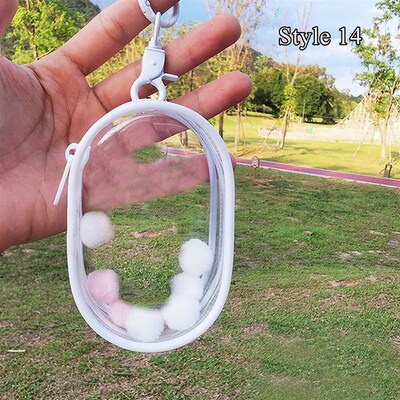 Transparent Storage Box Pouch Mystery Box Keychain Toy Displ
