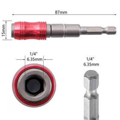 Chrome-Vanadium Steel Screw Driver Bit Holder 1/4  20 Degr