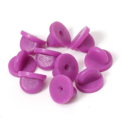 50pcs Metal/ Rubber Pins Back Brooch Buckle Button Clasps  N