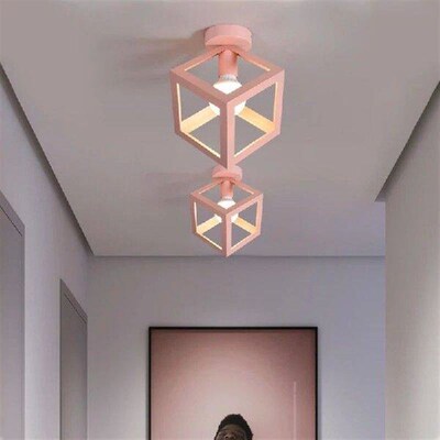 Pink Ceiling Lights Nordic Industrial Ceiling Lamp Led