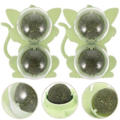 2 Pcs Cat Toy Mint Catnip Ball Hairball for Cats Toys