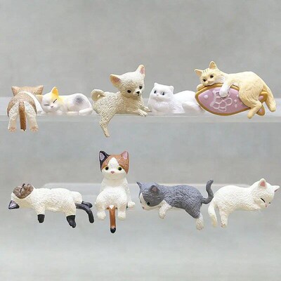 Kawaii Cat Miniature Ornaments Kitten Figurines Model Gifts