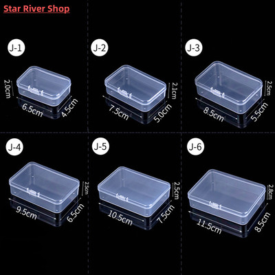 Mini Boxes Rectangle Clear Plastic Jewelry Storage Case Cont