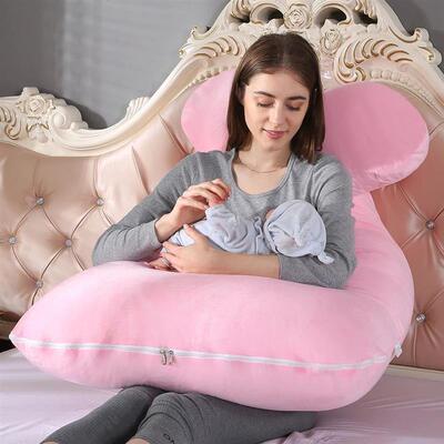 U-shaped Pillow Crystal Velvet Side Sleeping Cushion Napping