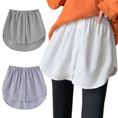 Detachable Underskirt Women Fake Shirt Irregular Skirt Tail