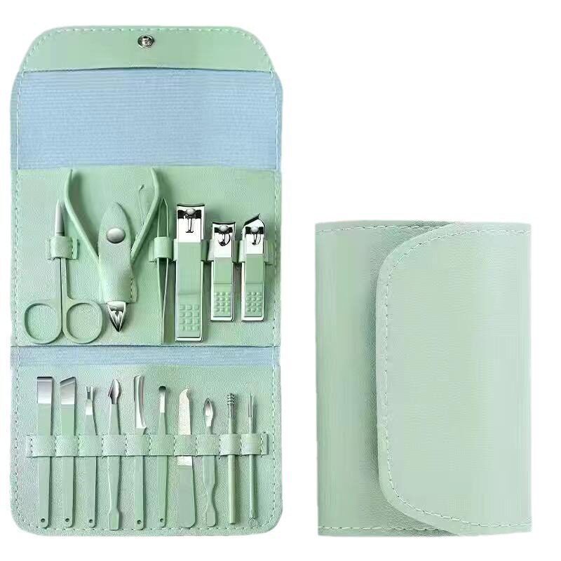 Navy Claw Set Matcha Green 16-piece Set Beauty Manicure Tool
