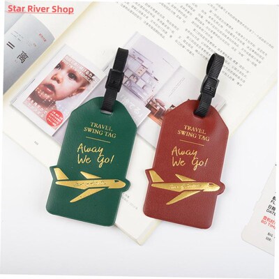 Travel Accessories Creative Aircraft PU Leather Luggage Tag