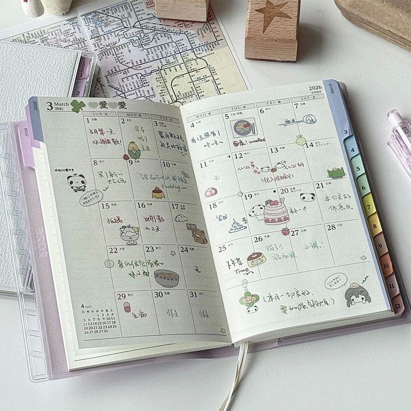Calendar Notebook Diary 2026 Planner With Rainbow Cortical
