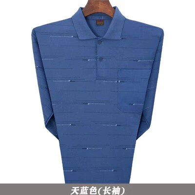 Spring and Summer Middle-aged and Elderly Long-sleeved T-shi