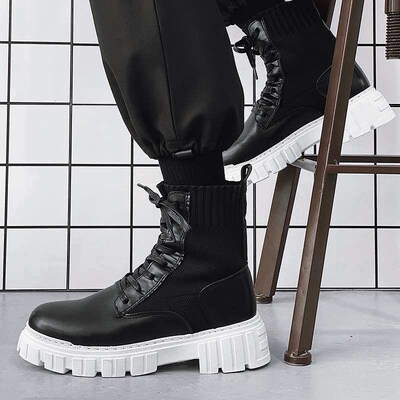 Thick-soled Martin Boots British Style High-top Leather Boot