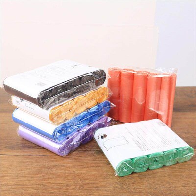 Household disposable extra-thick garbage bags, color-coded f