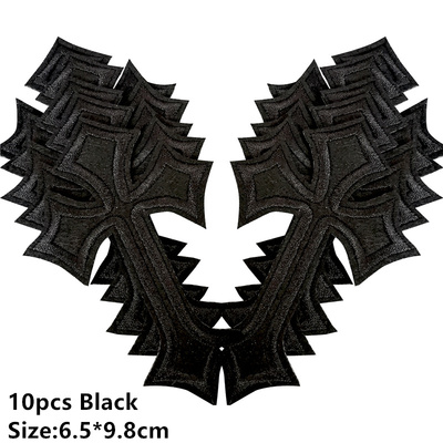10PCS LOT Cross Embroidered Patches For Clothing Sewing Supp