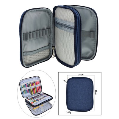 Crochet Hook Case Storage Zipper Bag for Various Crochet Hoo