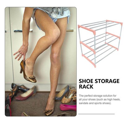 Simple Multi Layer Shoe Rack Stainless Steel Easy Assemble S