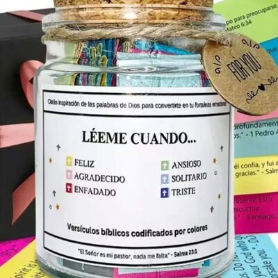 Bible Verse Jar Spanish Scripture Prayer Hope Bible Verse Ja