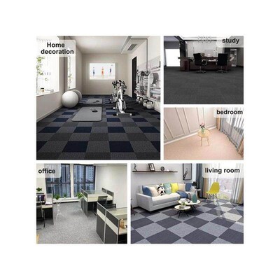 10pcs Selfadhesive Carpet Floor Tiles Sticker 3030cm Easy