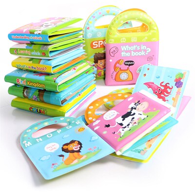 Soft Baby EVA Cartoon Bath Books with BB Whistle Early Educa