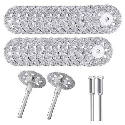 10pcs 22mm Diamond Cutting Disc 3mm Grinding Wheel Mandrel