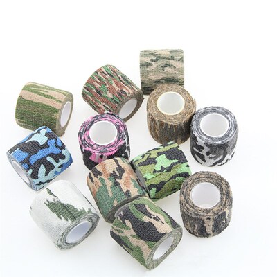 4.8m Camouflage Elastic Wrap Tape Hunt Disguise Elastoplast