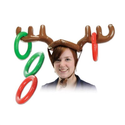 Santa Funny Reindeer Antler Christmas Toy Inflatable