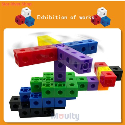 Moulty Linking Math Cubes with Activity Cards Set, Number Bl