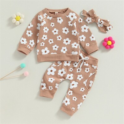 Princess Floral Newborn Baby Girls Clothes Set Cute Long Sle