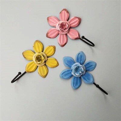 Key & Decorative Hooks Ironwork flower Small hook metope