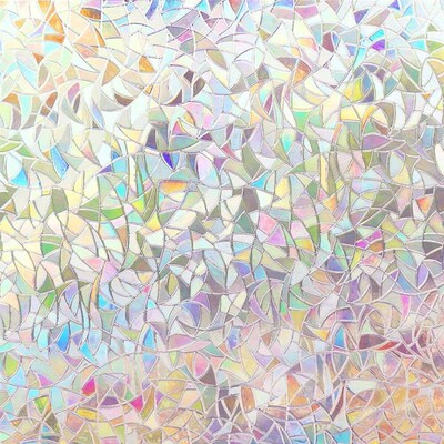 3D Rainbow Effect Window Film 45x100cm Stained Glass Vinyl S